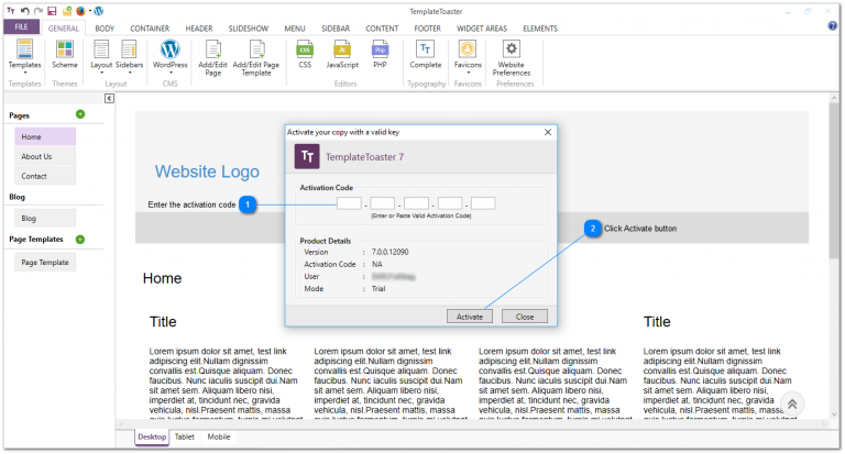 How to Activate TemplateToaster Software - TemplateToaster Website ...