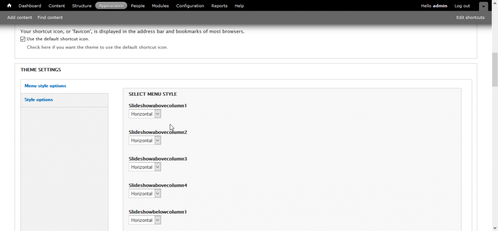 Theme Settings in Drupal - TemplateToaster Web Design Software