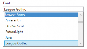 Custom Fonts Dialog Box - TemplateToaster Web Design Software