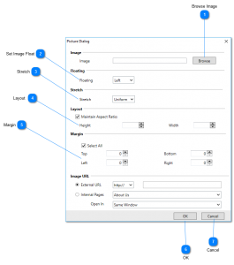 Picture (Image) Dialog Box - TemplateToaster Web Design Software