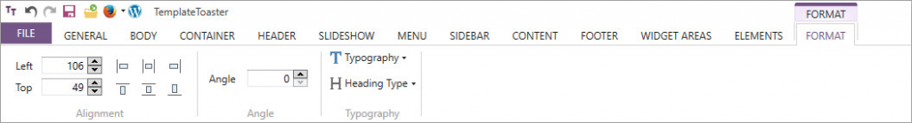 Header Tab - TemplateToaster Web Design Software