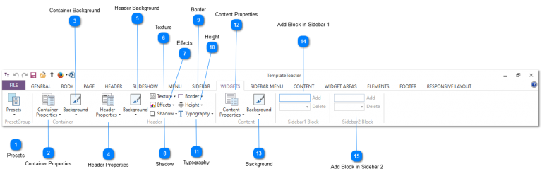 Widgets/Modules/Block - TemplateToaster Web Design Software